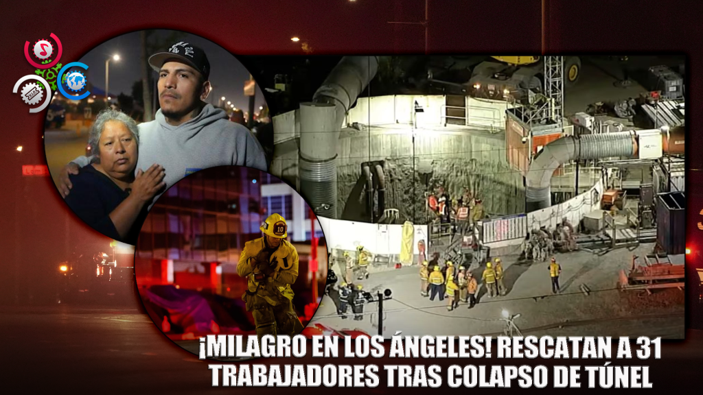 Bomberos rescatan a 31 atrapados en túnel colapsado en Los Ángeles ...