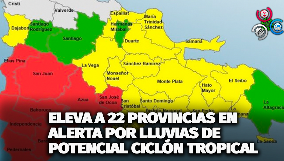 Eleva A 22 Provincias En Alerta Por Lluvias De Potencial Ciclón