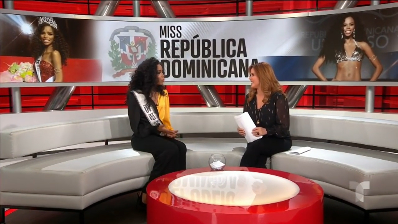 Clauvid Daly representante de Miss Universo RD llega hasta Al Rojo Vivo ...