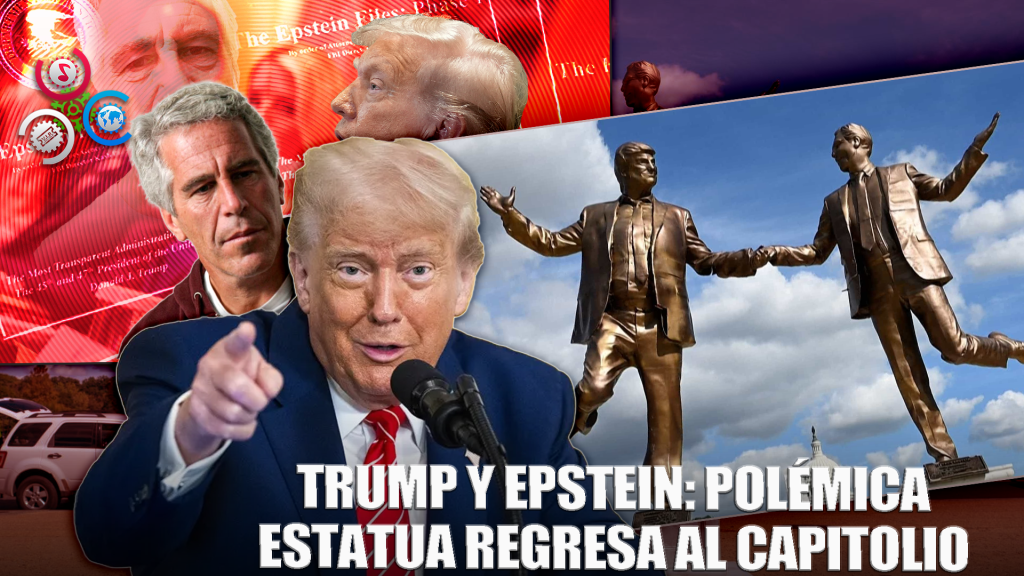 Estatua de Trump y Epstein como "mejores amigos" reaparece cerca del Capitolio - Cachicha.com