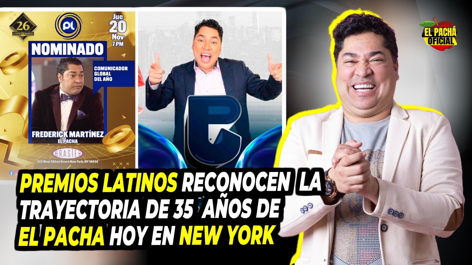 Premios latinos reconocen la trayectoria de 35 años de el pacha en New york - Cachicha.com